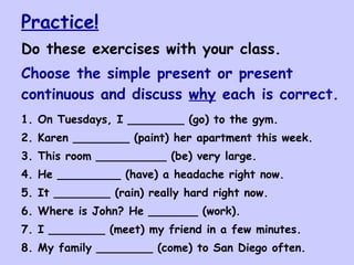 Present simple and present continuous | PPT