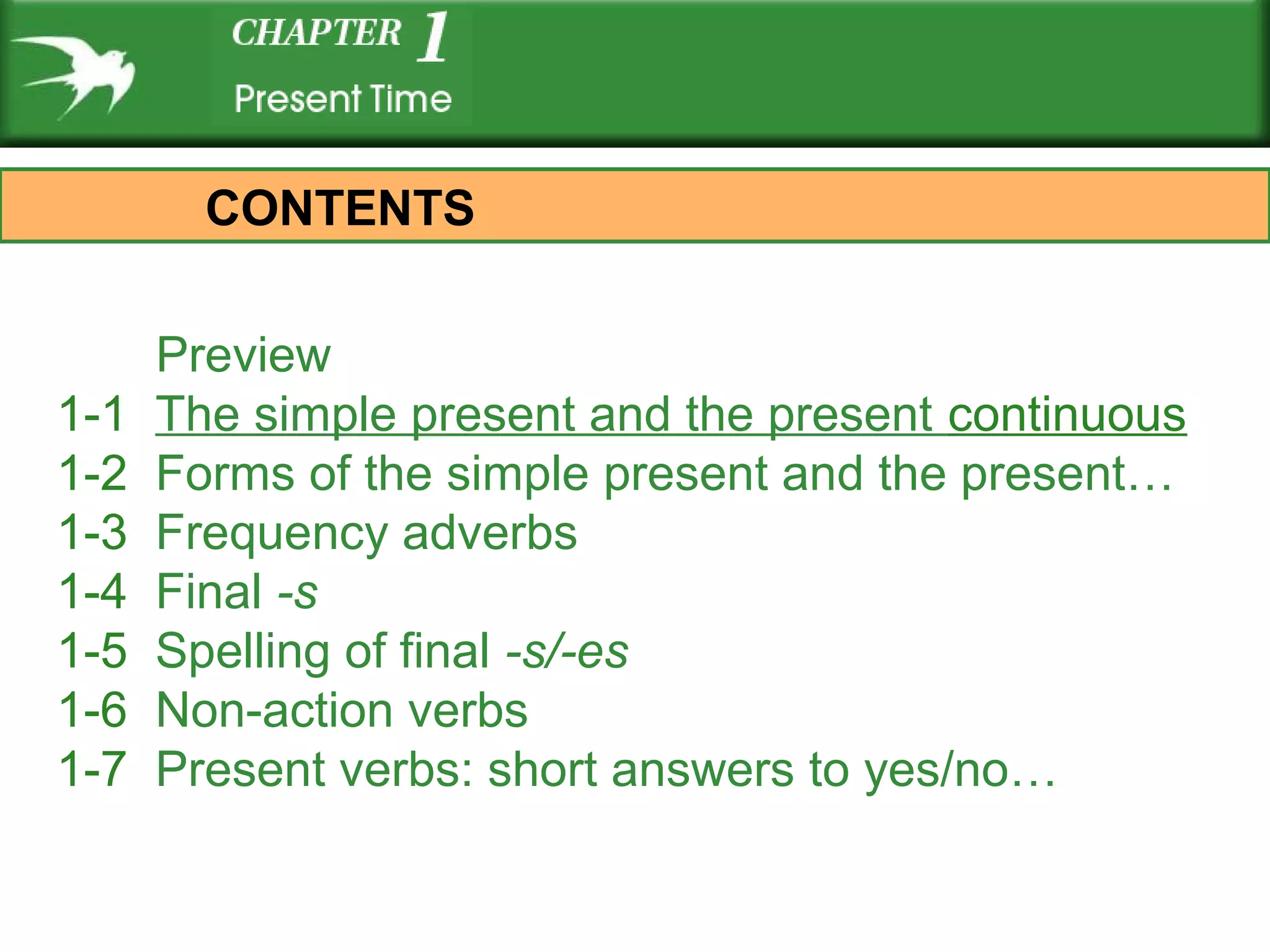 Present simple and present continuous | PPS