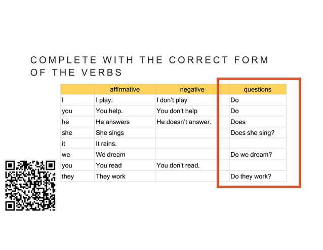 present simple basico 1.pdf | Food & Drink