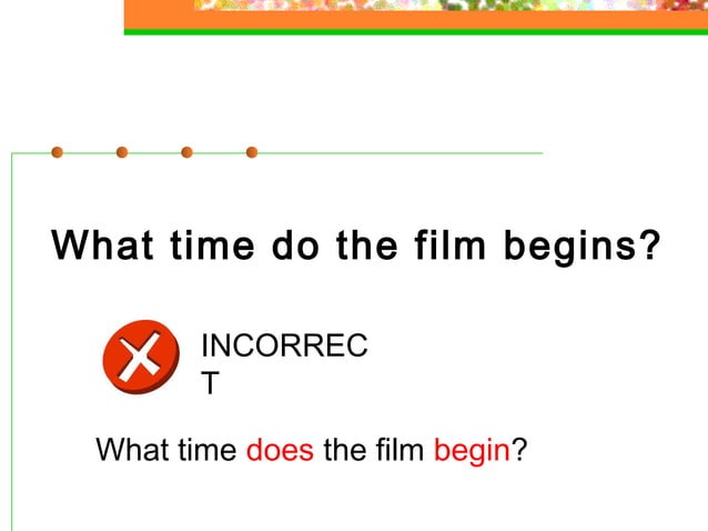 Present simple error correction | PPT