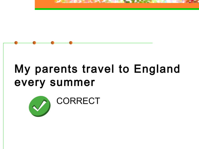 Present simple error correction | PPT