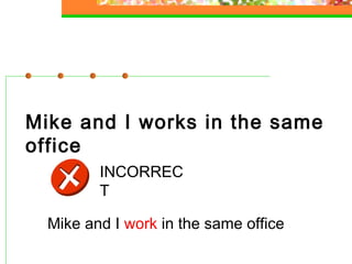 Present simple error correction | PPT