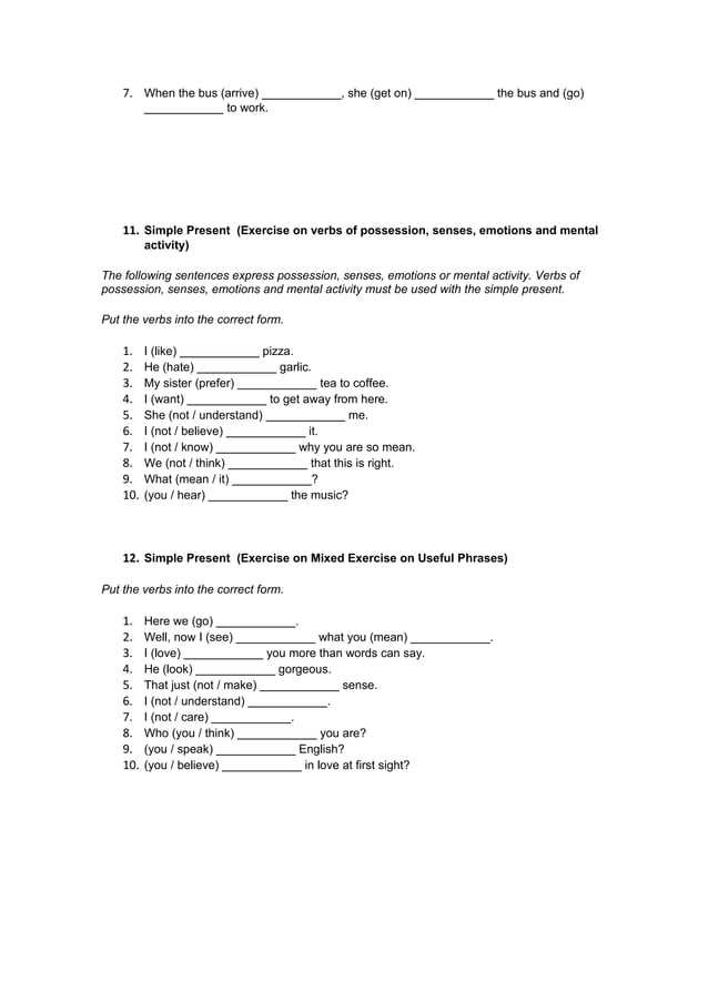 Present simple extra_practice | PDF