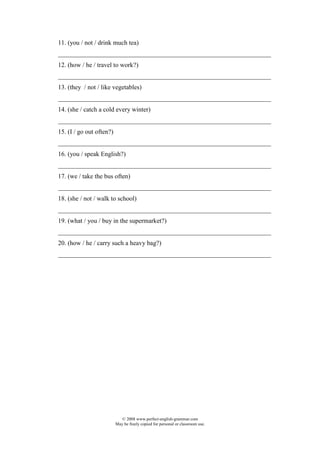 Present simple form_mixed_exercise_1_other_verbs | PDF