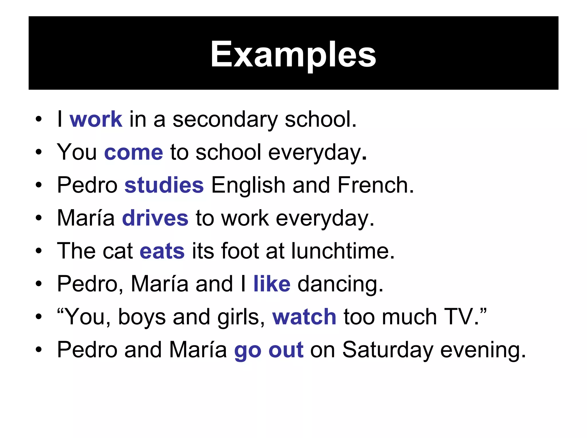 Present Simple Forms | PDF
