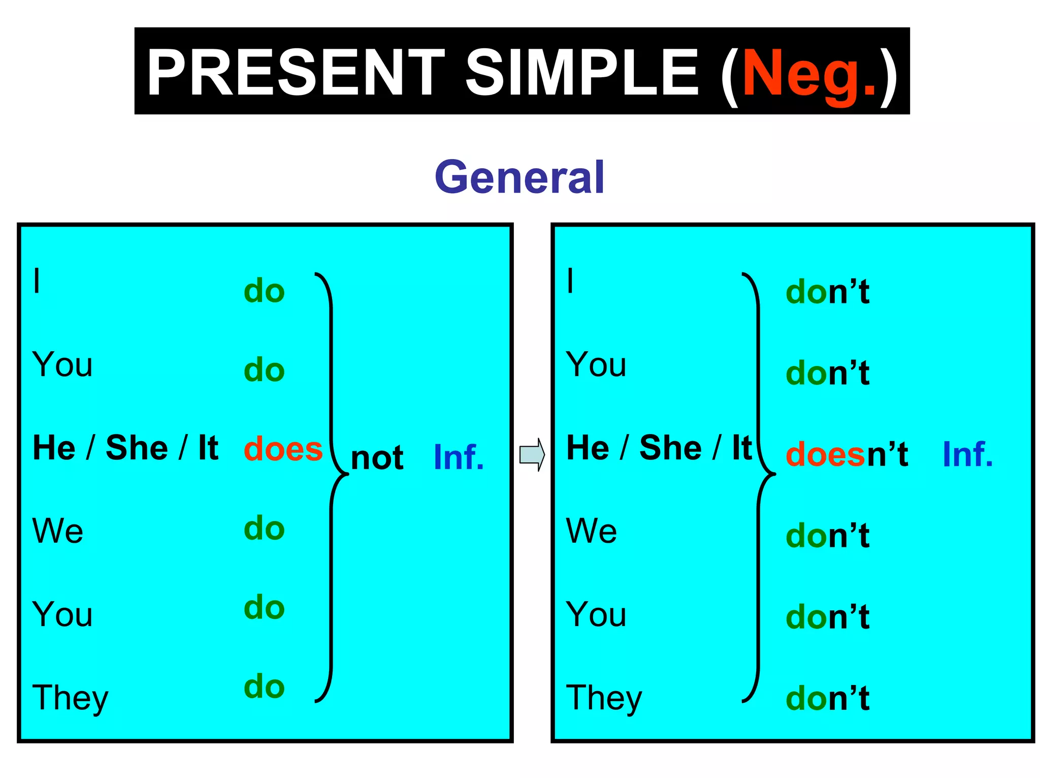 Present Simple Forms | PDF