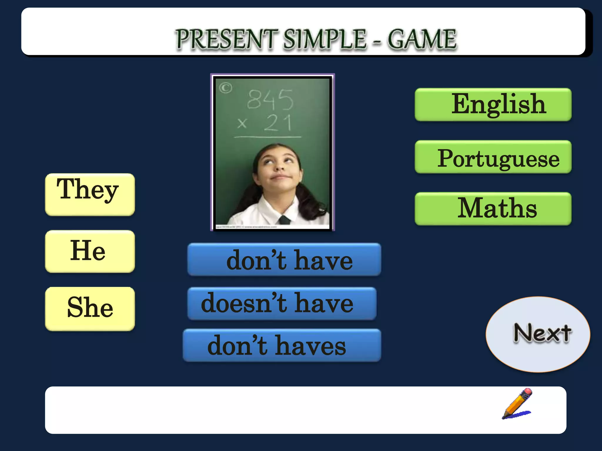Present simple game: affirmative and negative | PPTX