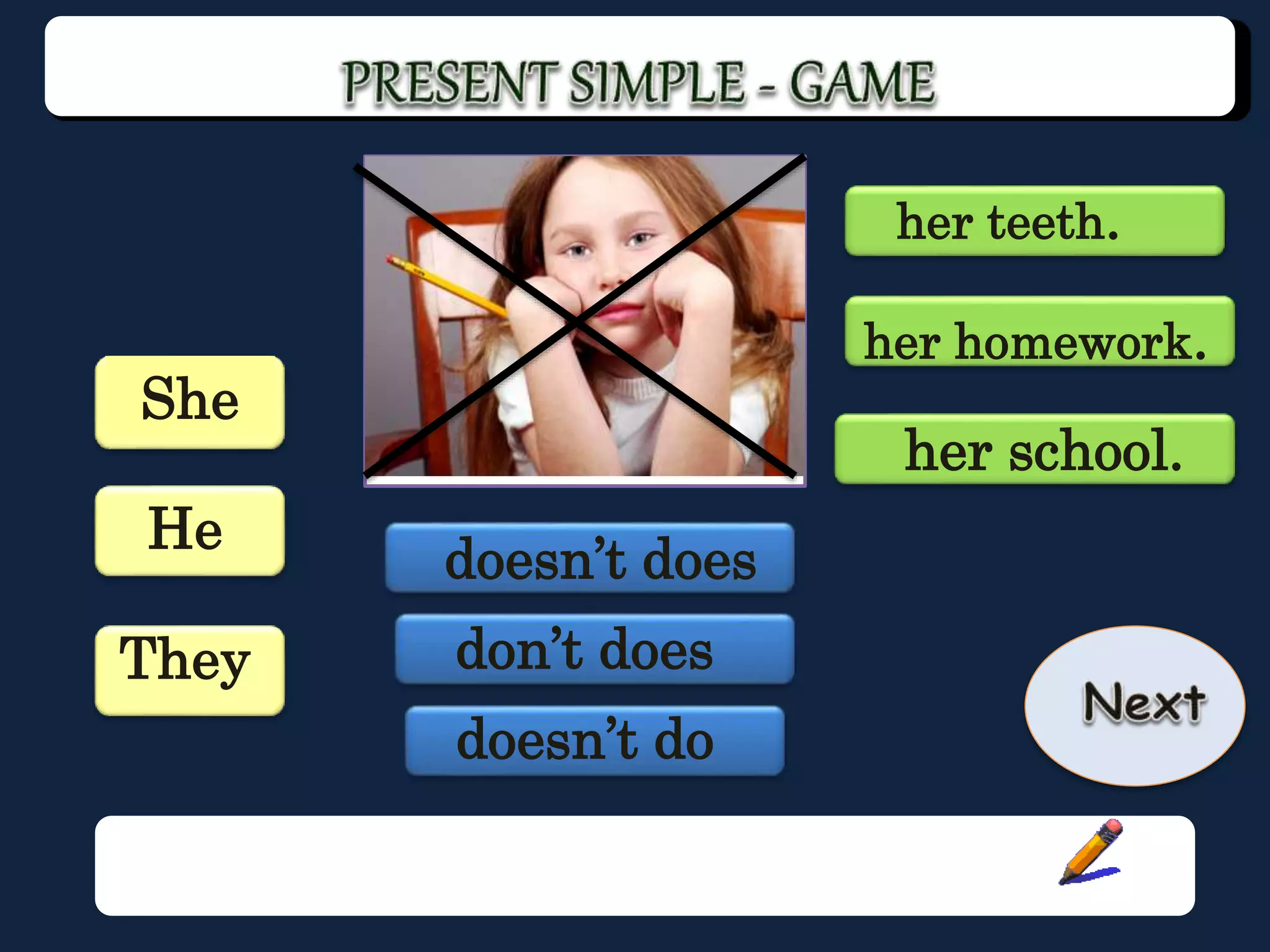 Present simple game: affirmative and negative | PPTX