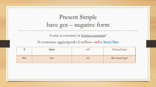 Present simple (have got) | PPT