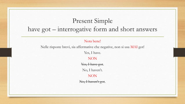 Present simple (have got) | PPT