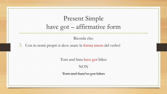 Present simple (have got) | PPT