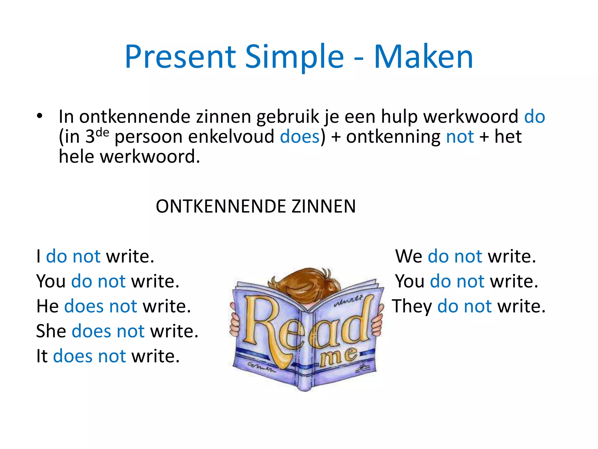 Present Simple Tense for Dutch students | PPTX