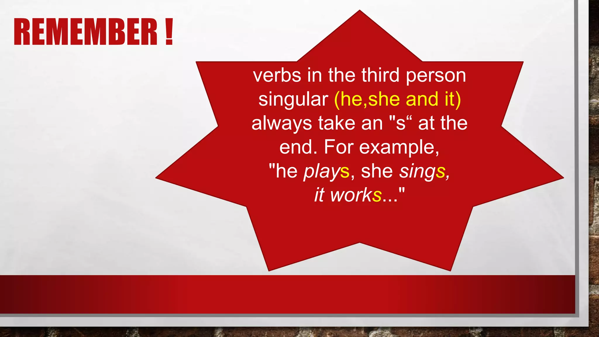 Present simple lesson 7 | PPT