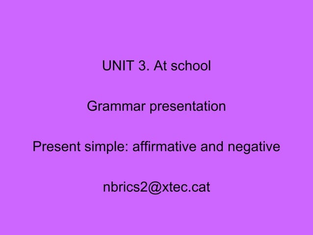 Present simple presentation | PPT