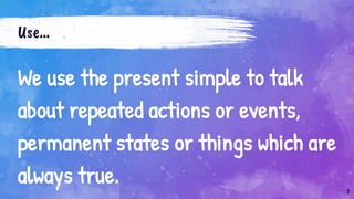 Present simple tense rules English course | PPTX