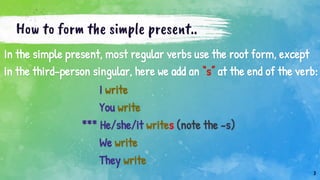 Present simple tense rules English course | PPTX