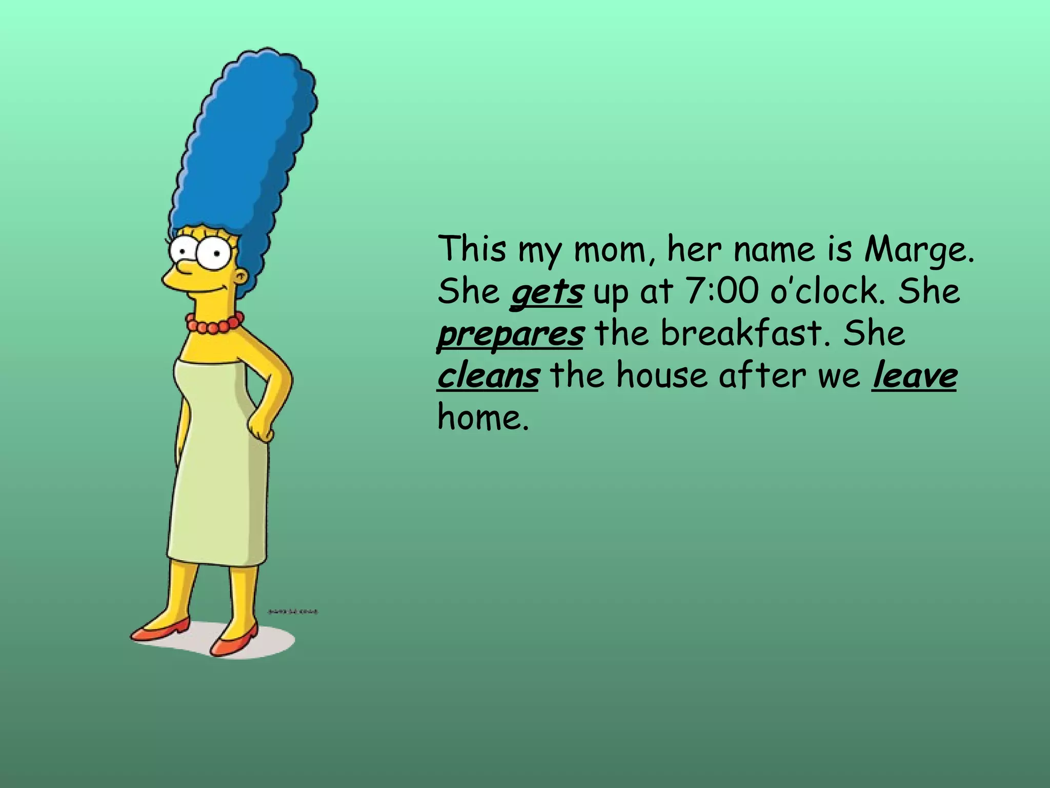 Present simple with the Simpsons | PPT