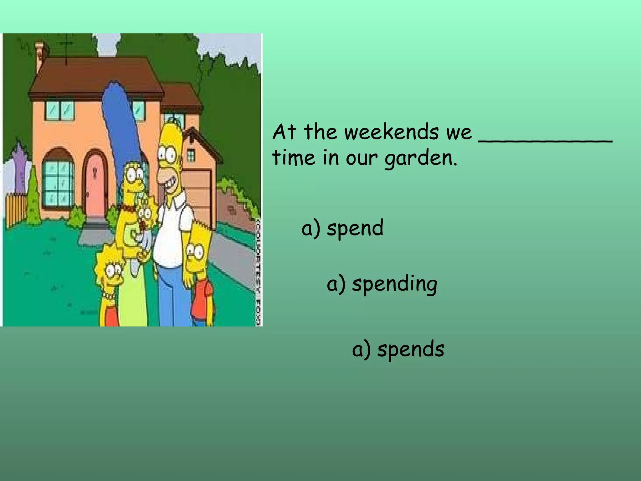 Present simple with the Simpsons | PPT