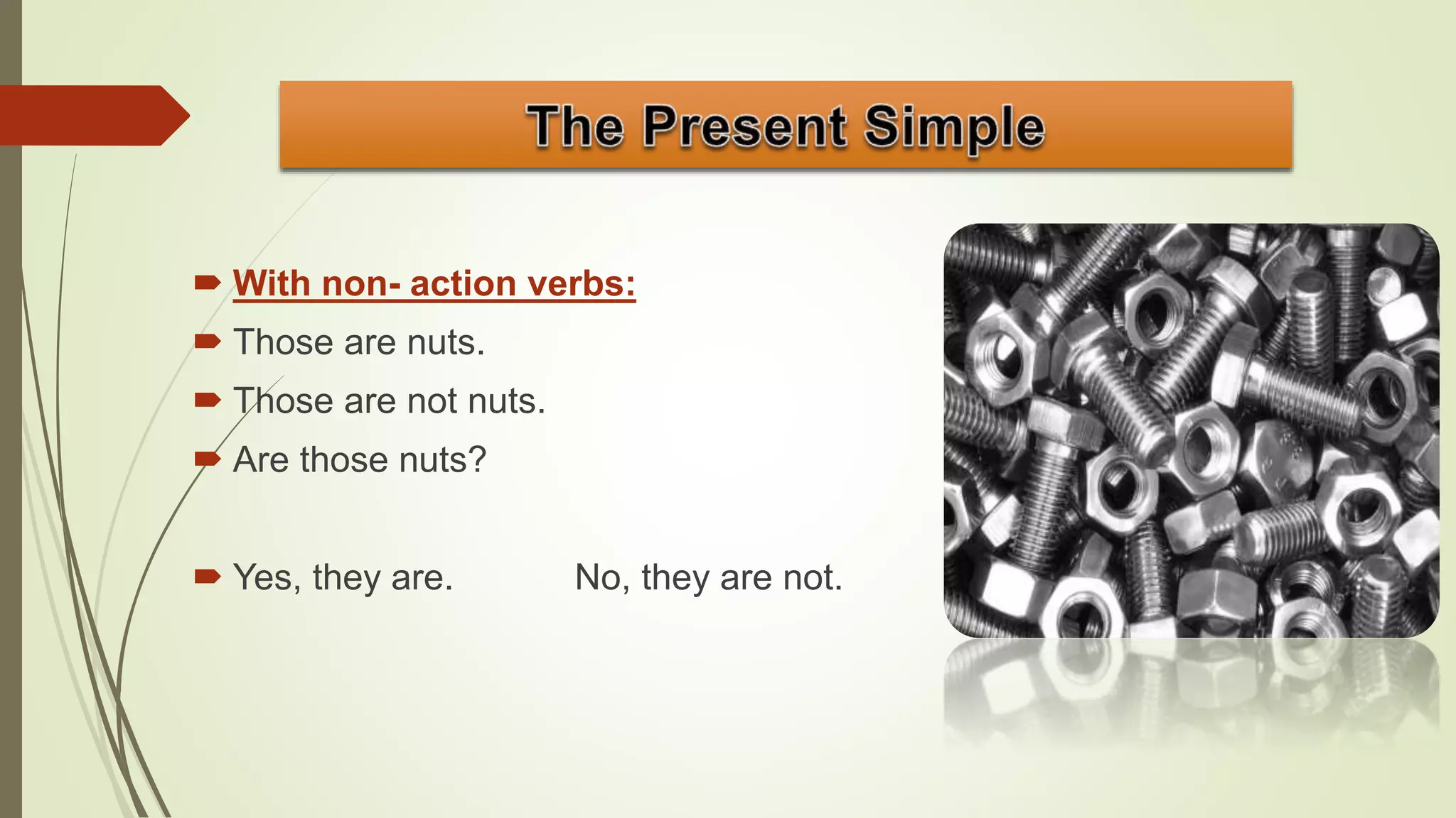 Present simple singular examples & Technical words | PPTX