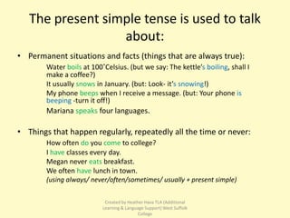 Present simple tense | PPTX