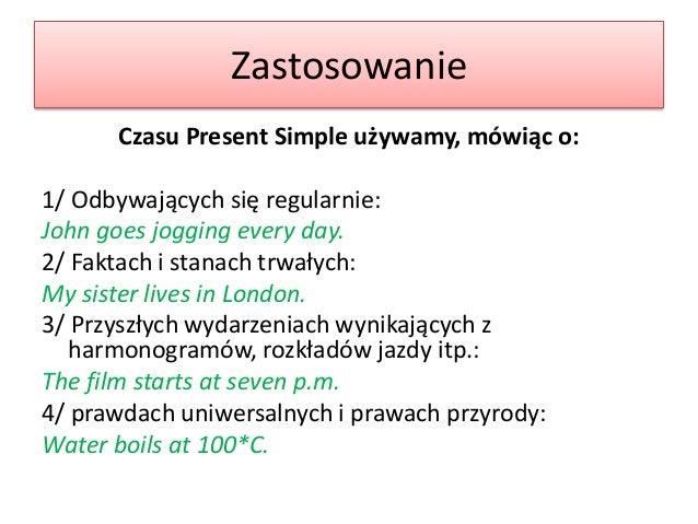 Present simple tense