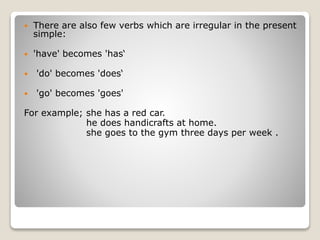 Present simple tense | PPTX