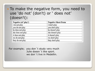 Present simple tense | PPTX