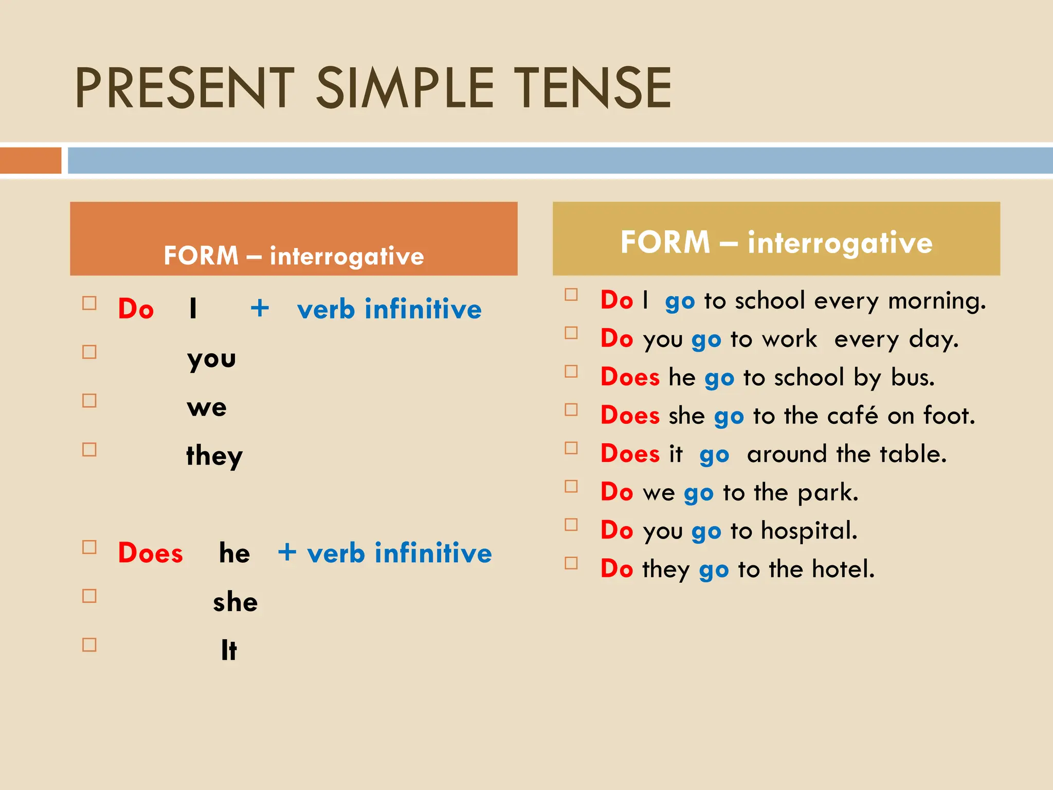 PRESENT SIMPLE TENSE - FORM - USAGE - EGAMPLES | PPT