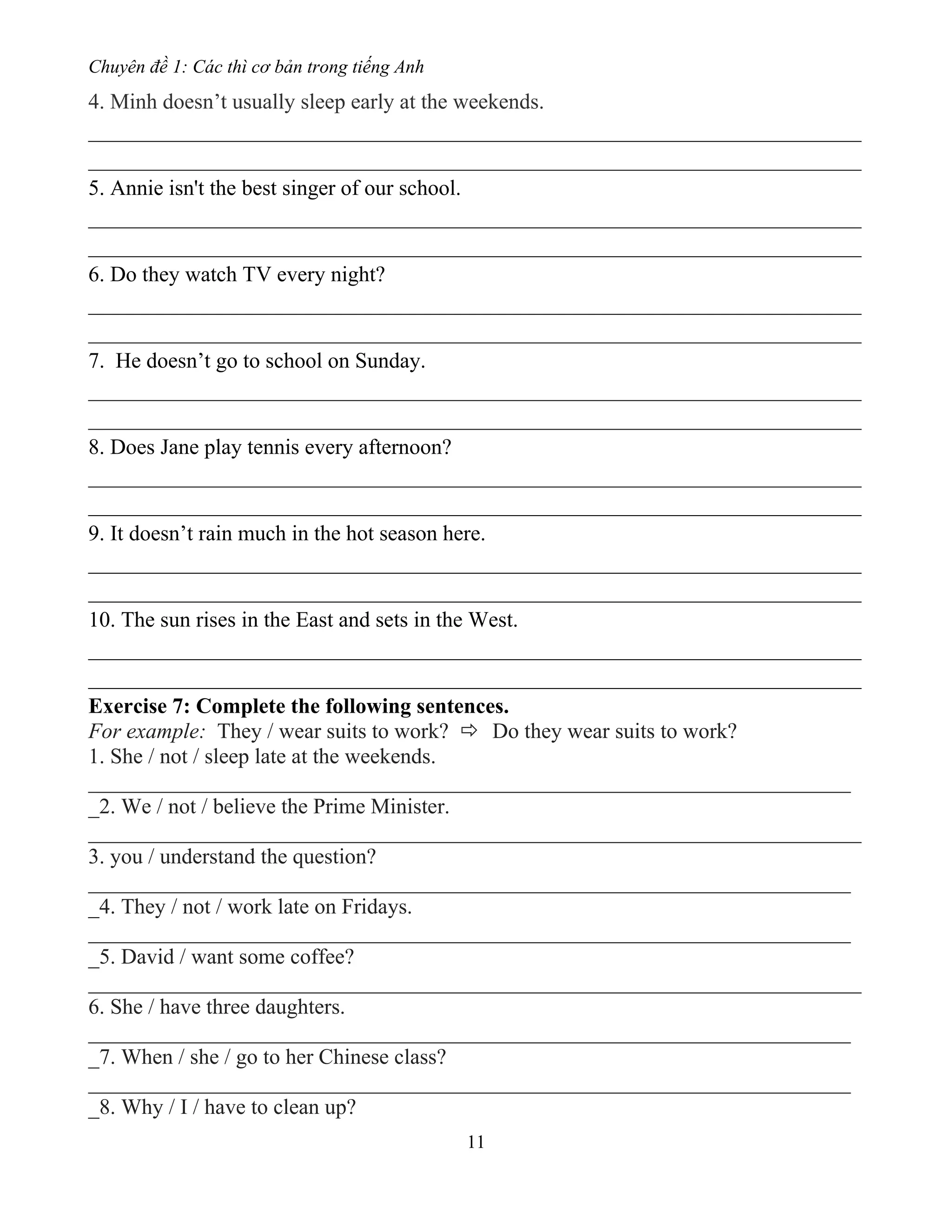 PRESENT SIMPLE TENSE fffffffffffffffffffff | PDF