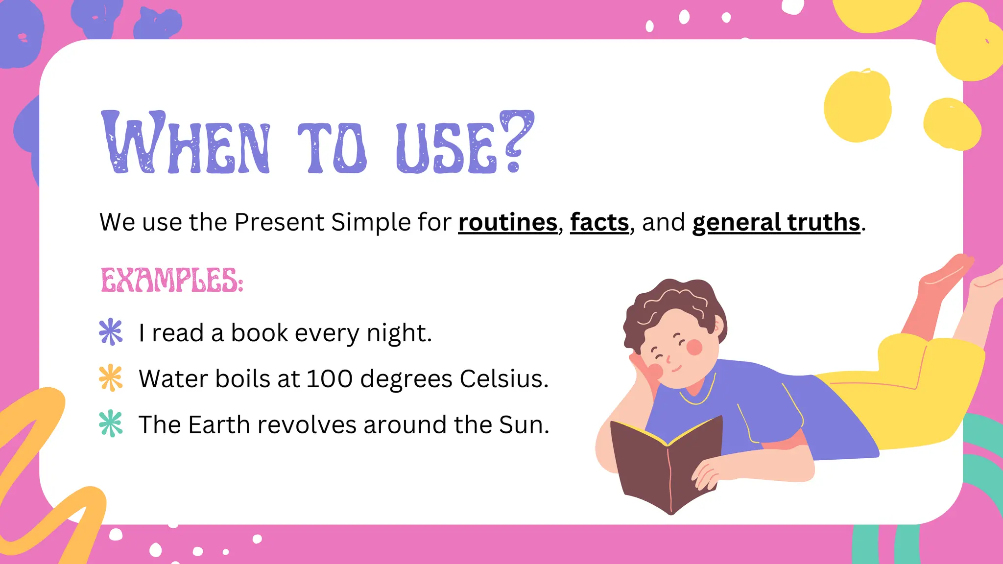 Present Simple Tense explanation for kids | PDF