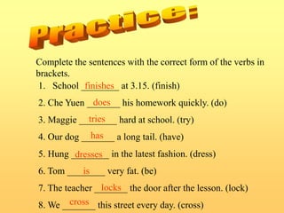 Present simple tense3 | PPT