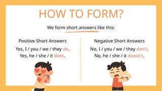 Present Simple Tense English Grammar Presentation in Orange White ...