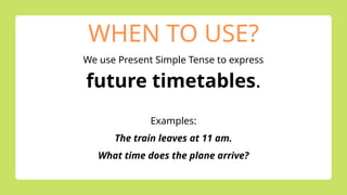 Present Simple Tense Grammar Presentation in Yellow Orange Green Cute ...