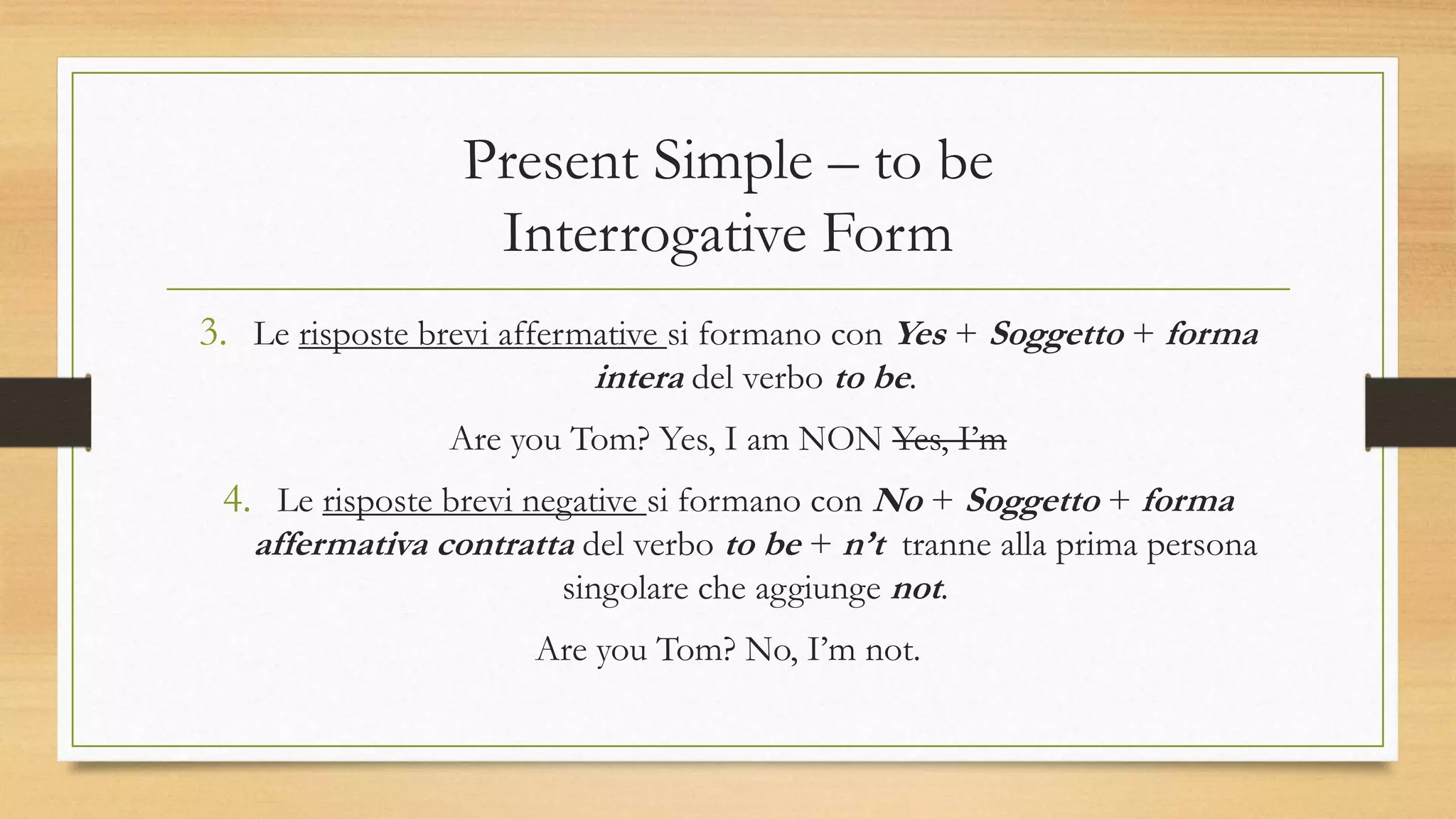 Present simple (to be) | PPTX