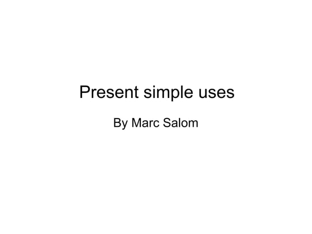 Present simple tutorial | ODP