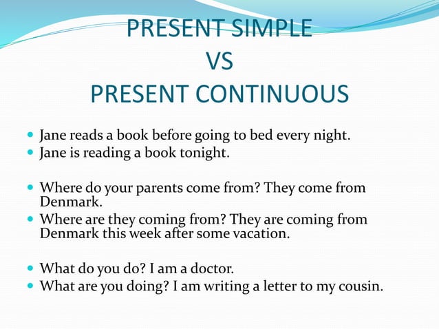Present simple versus present continuous | PPTX