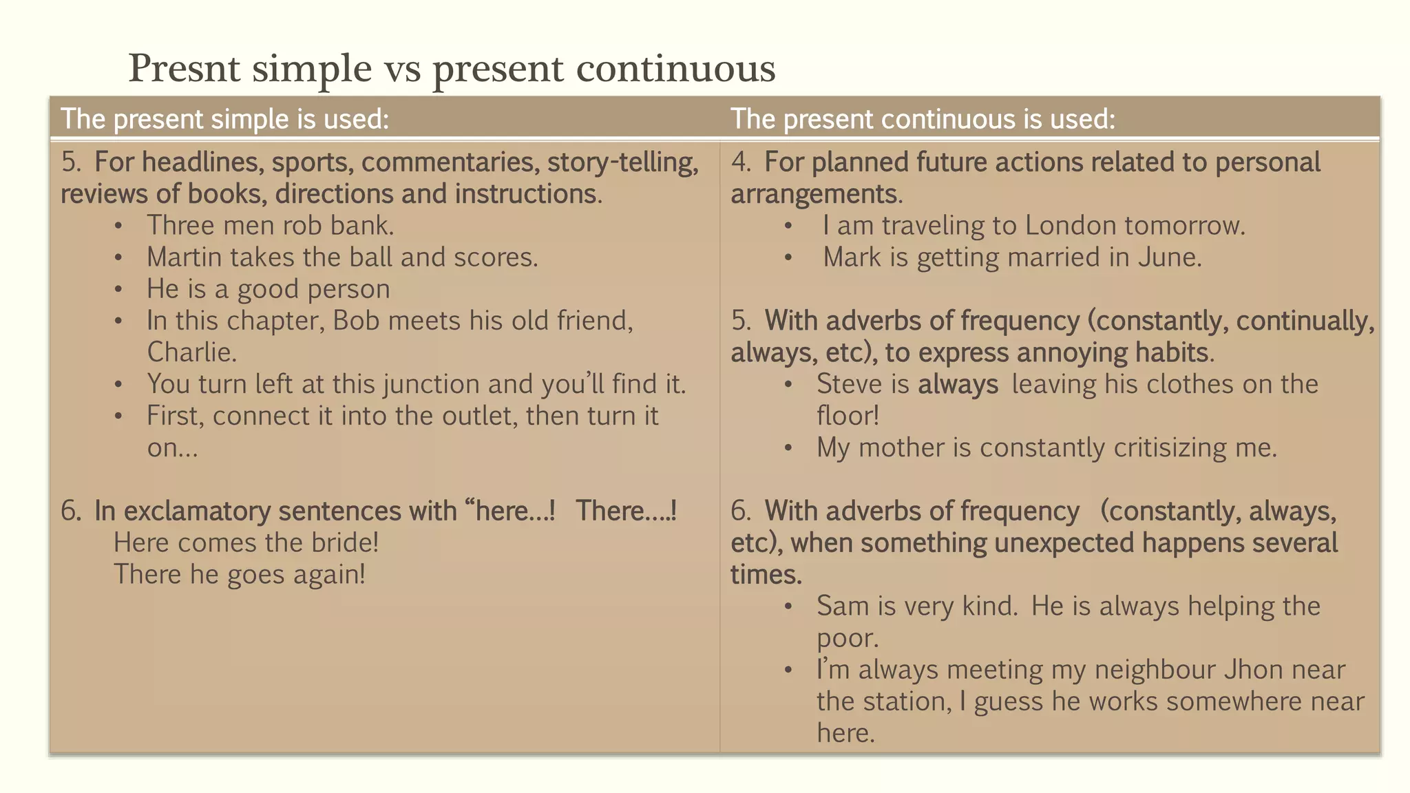 Present simple vs present continous | PPTX