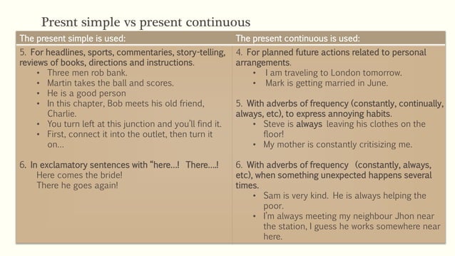 Present simple vs present continous | PPTX