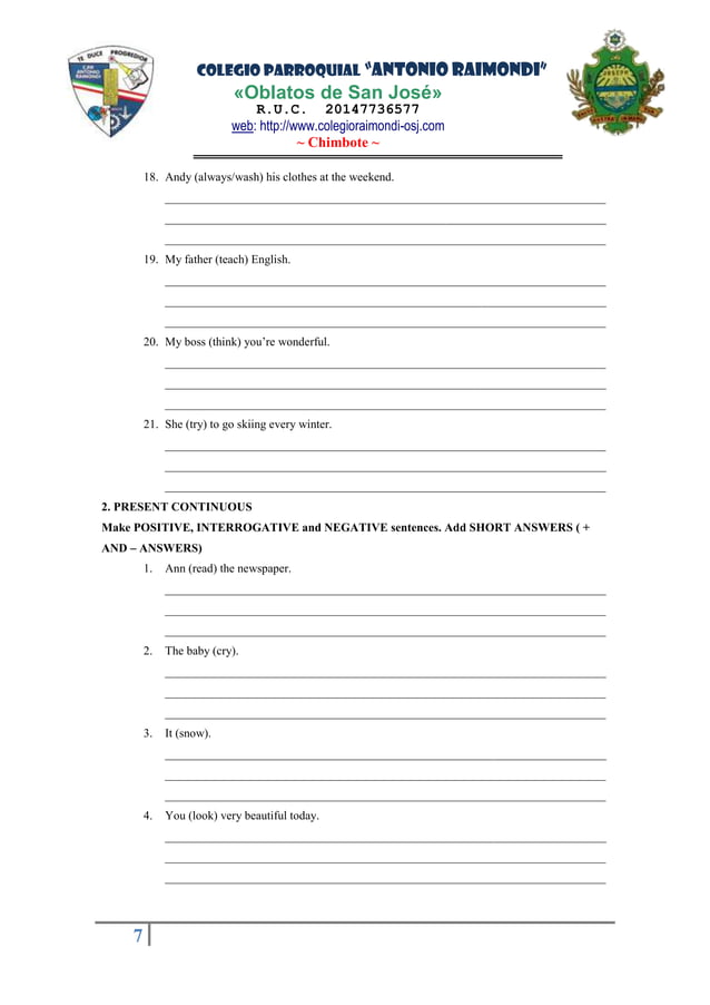 Present simple vs present continuous 1st eso (1) | PDF