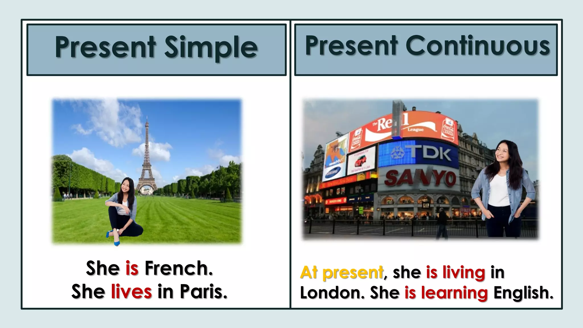 Present Simple vs Present Continuous - English Language | PDF