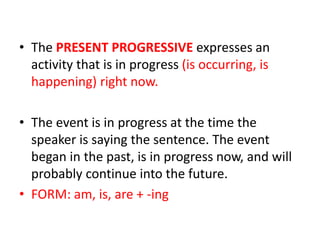 Present simple vs present progressive | PPTX