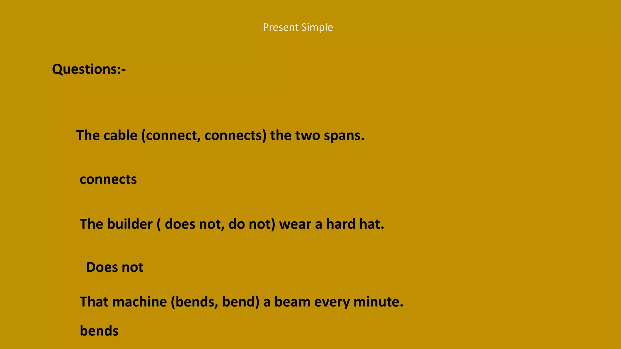 The Present Simple for Facts with Singular Subjects | PPTX