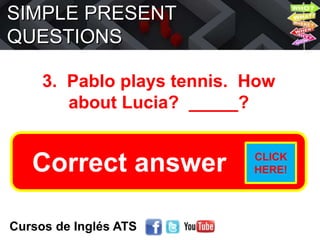 Present simple yes no questions and wh questions game | PPTX