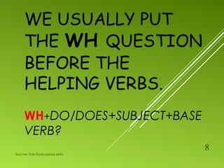 Present simple yes no questions wh2 | PPT