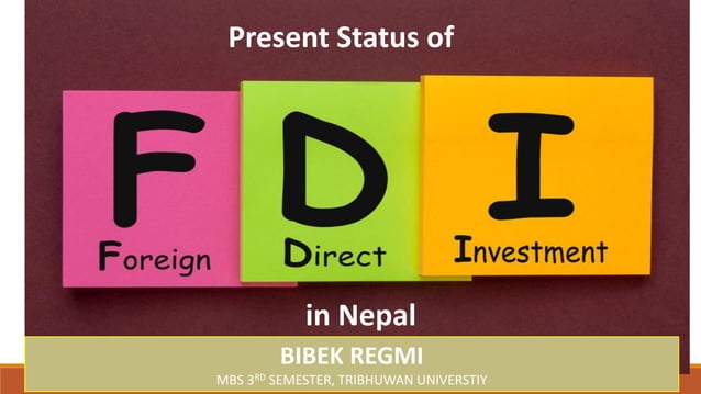 Present Status of Foreign Direct Investment(FDI) In Nepal | PDF ...