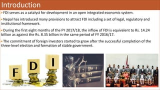 Present Status of Foreign Direct Investment(FDI) In Nepal | PDF