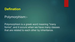 Presentstion polymorphism opp Java muet u | PPT