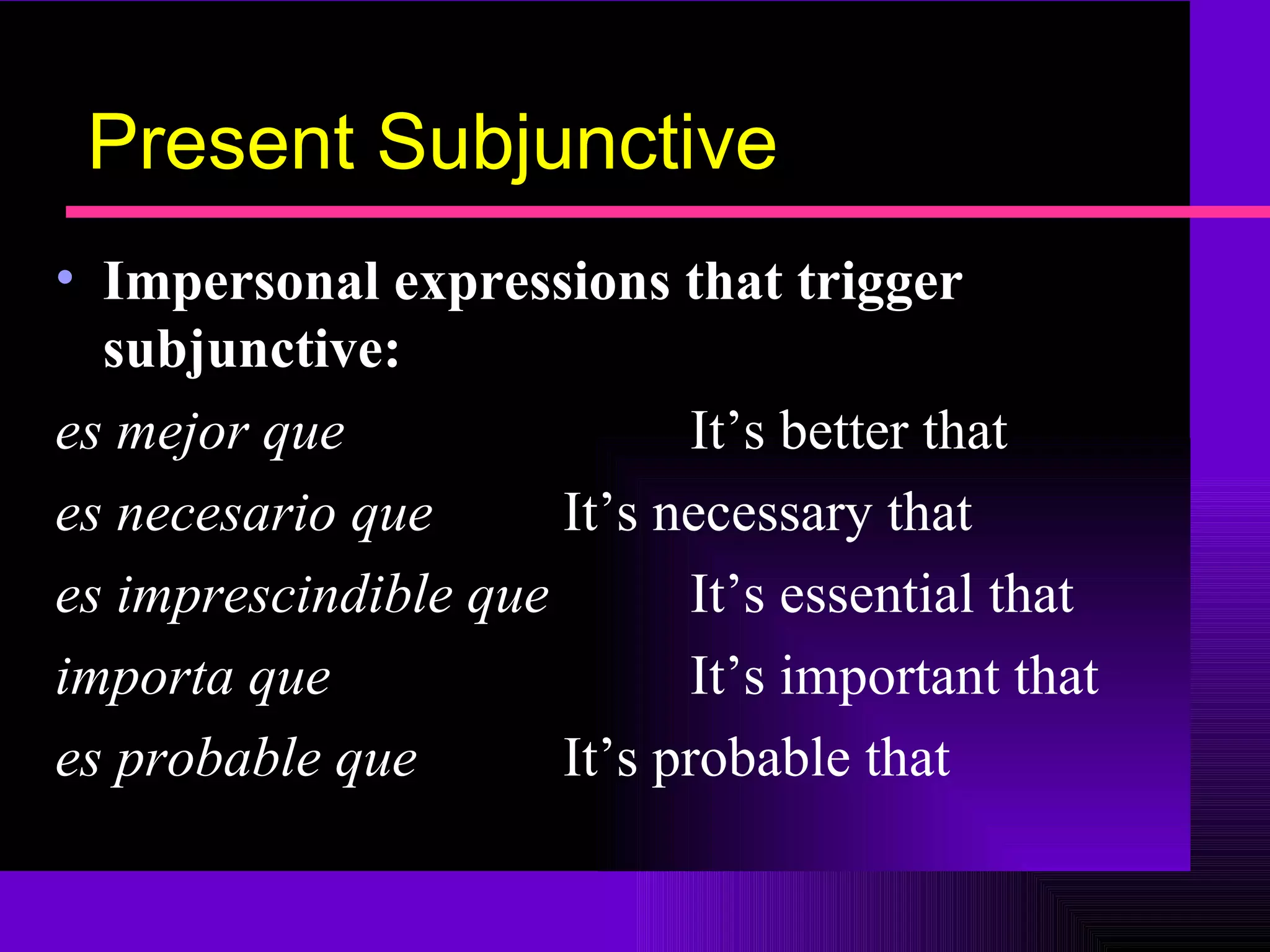 Present subjunctive | PPT