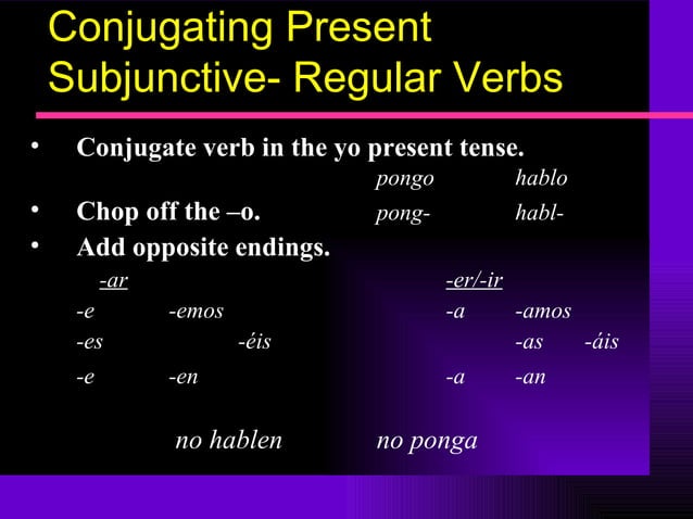 Present subjunctive | PPT