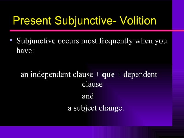 Present subjunctive | PPT
